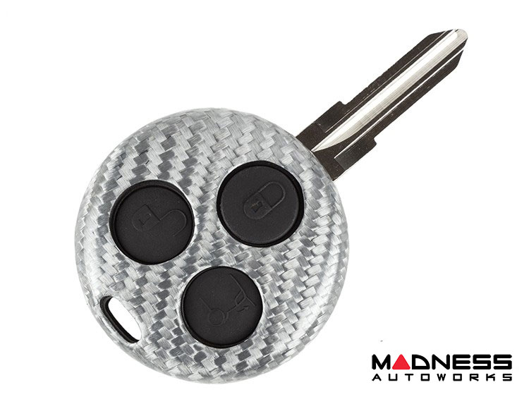 smart fortwo Keyfob Cover - 450 Model - Silver Carbon Fiber, SMART-001.W