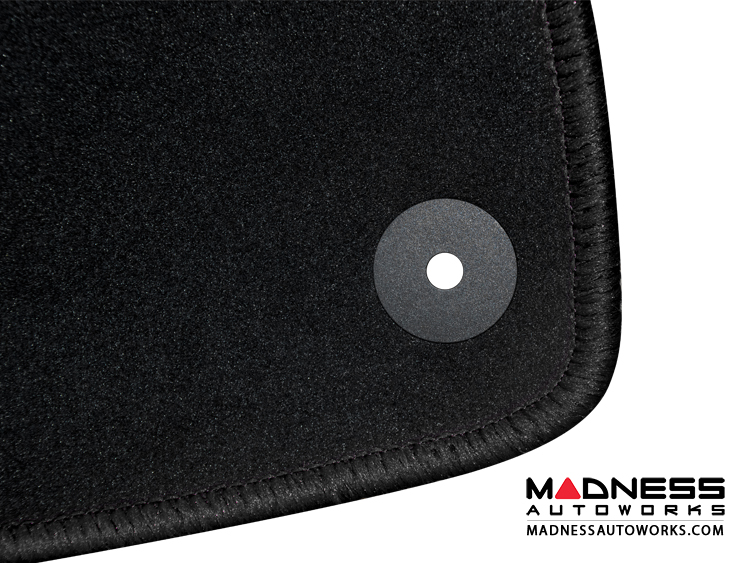 smart fortwo Custom Floor Mats - 453 model - LUXUS - Black Binding w ...