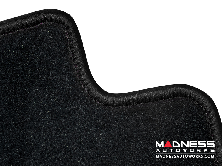 smart fortwo Custom Floor Mats - 453 model - LUXUS - Black Binding w ...